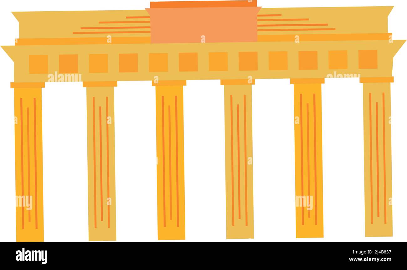 Isolated brandenburg gate landmark icon Vector Stock Vector Image & Art ...