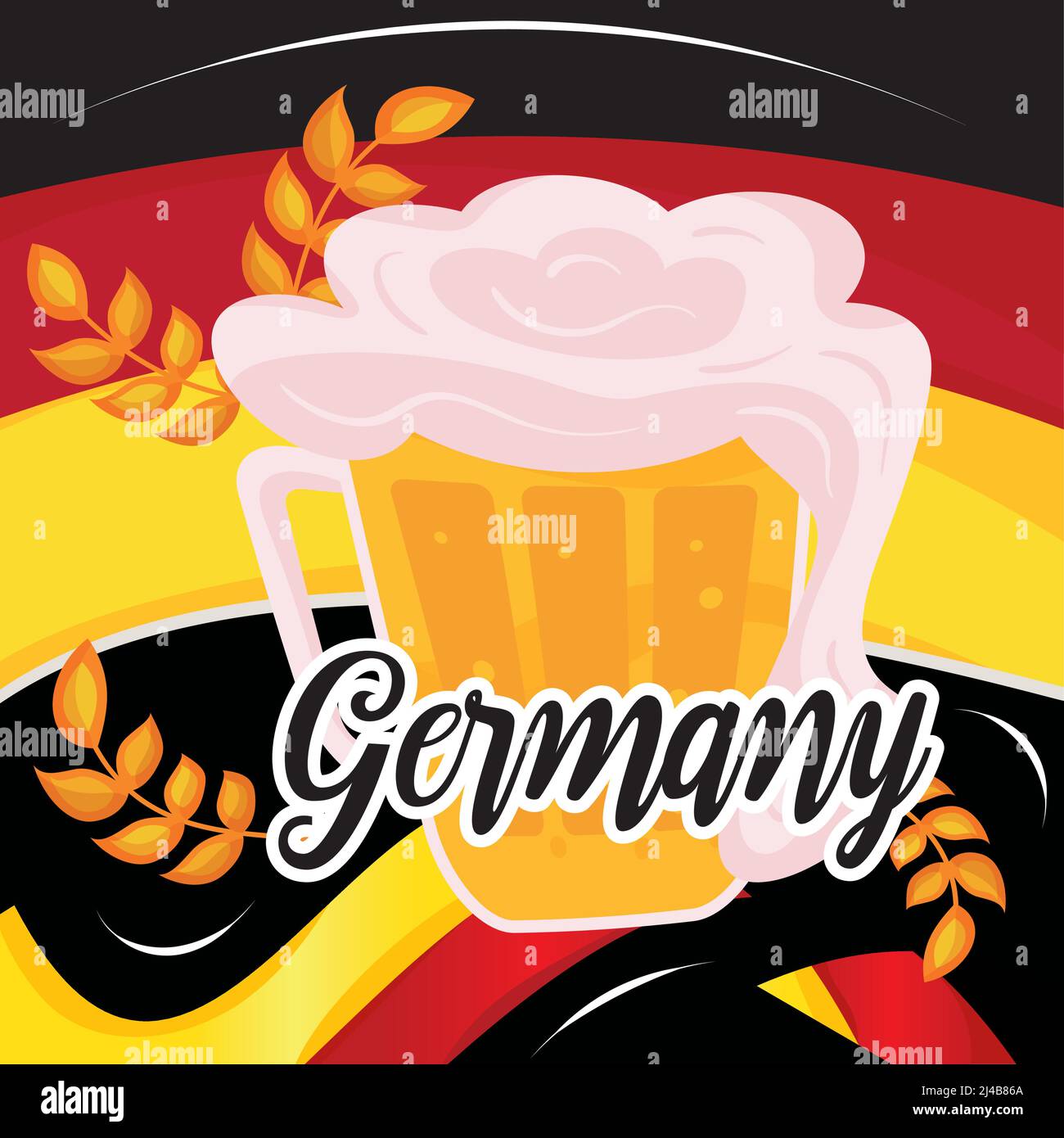 Isolated cartoonish bear with foam Germany concept Vector Stock Vector ...