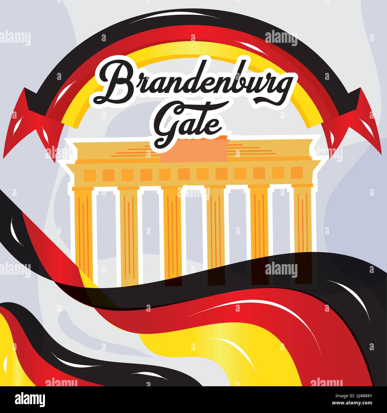 Isolated brandenburg gate landmark Germany concept Vector Stock Vector ...