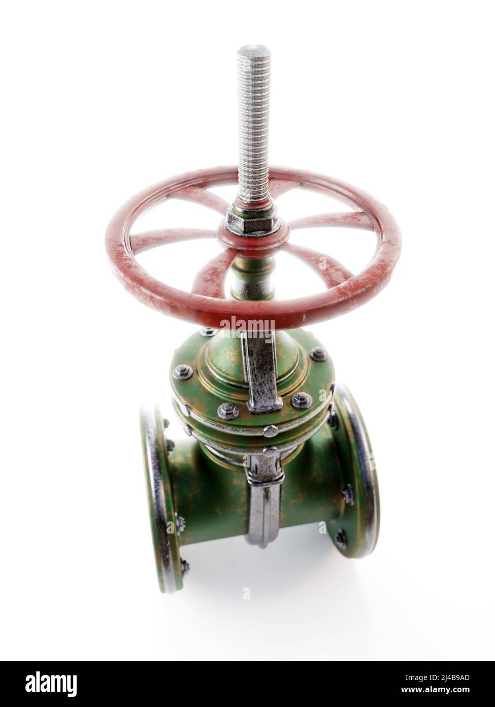 Cast iron old steam pipe Cut Out Stock Images & Pictures - Alamy