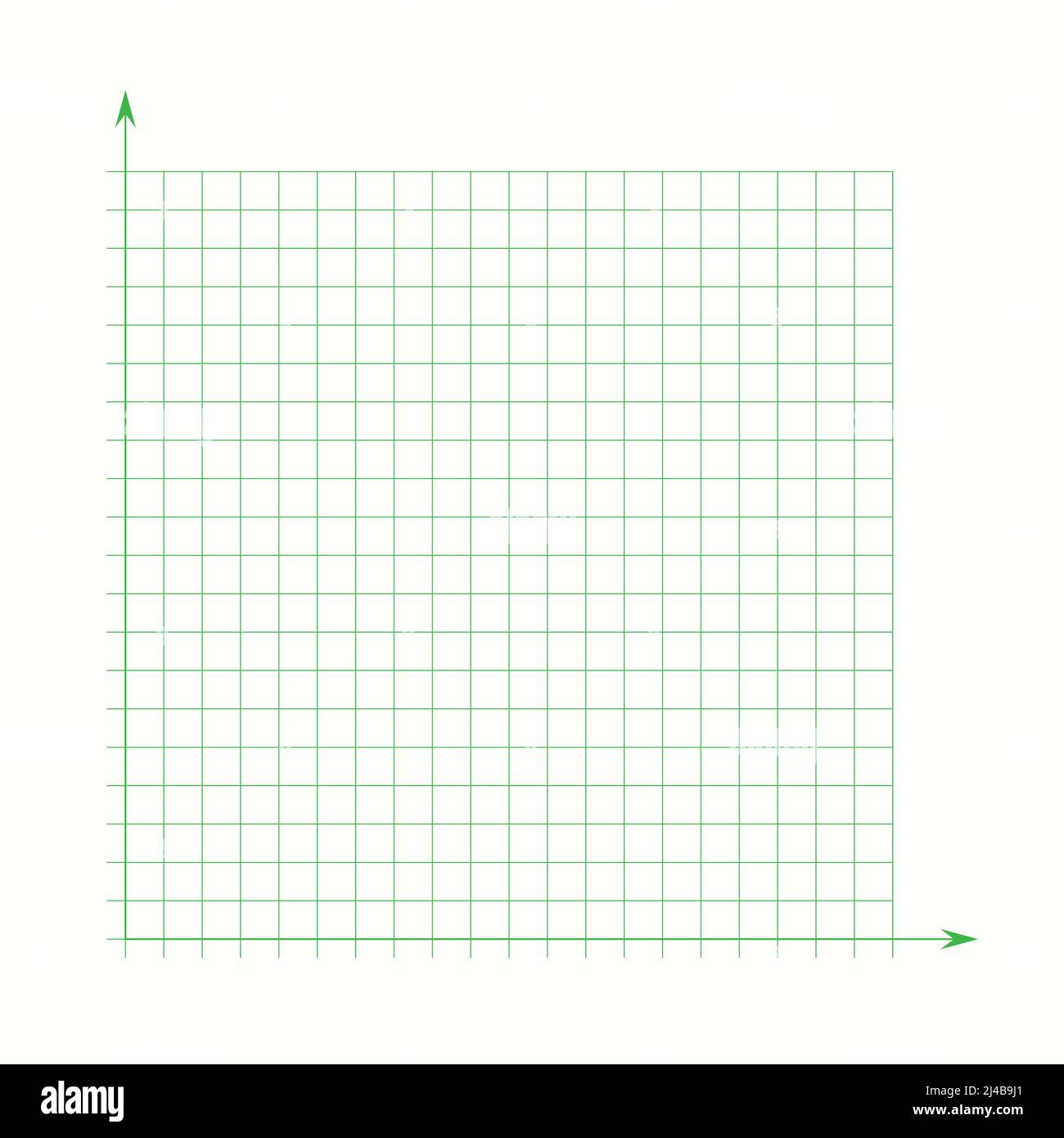 Grid paper. Mathematical graph. Cartesian coordinate system with x-axis ...