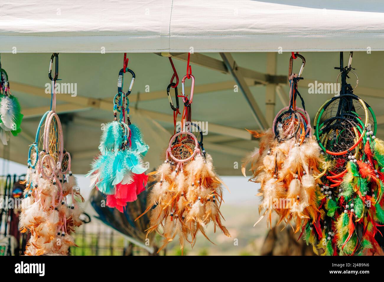 Pow Wow. Details of regalia and decorations. A variety of animal hides ...