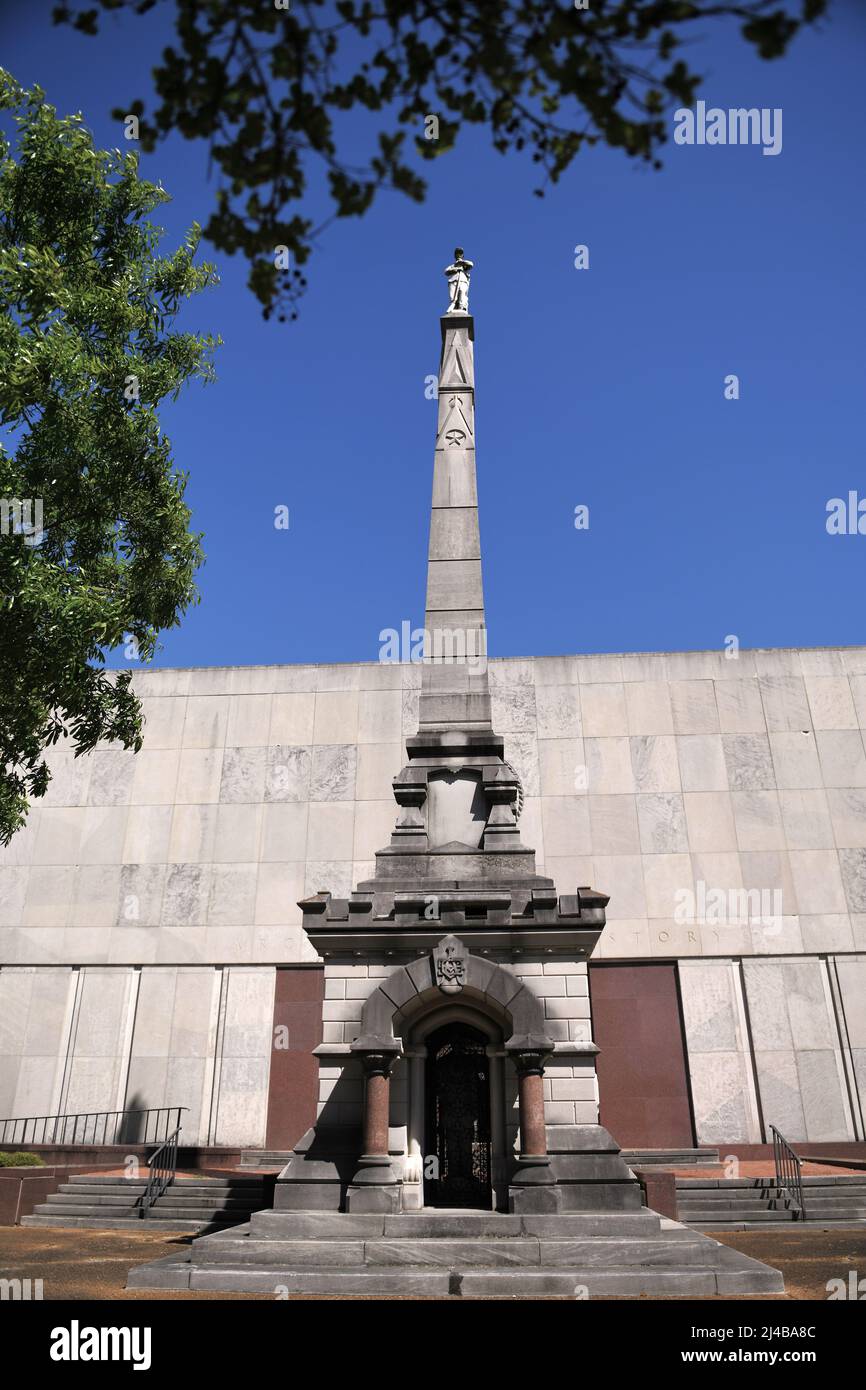 the statue honoring the Confederate dead at the Mississippi Department ...
