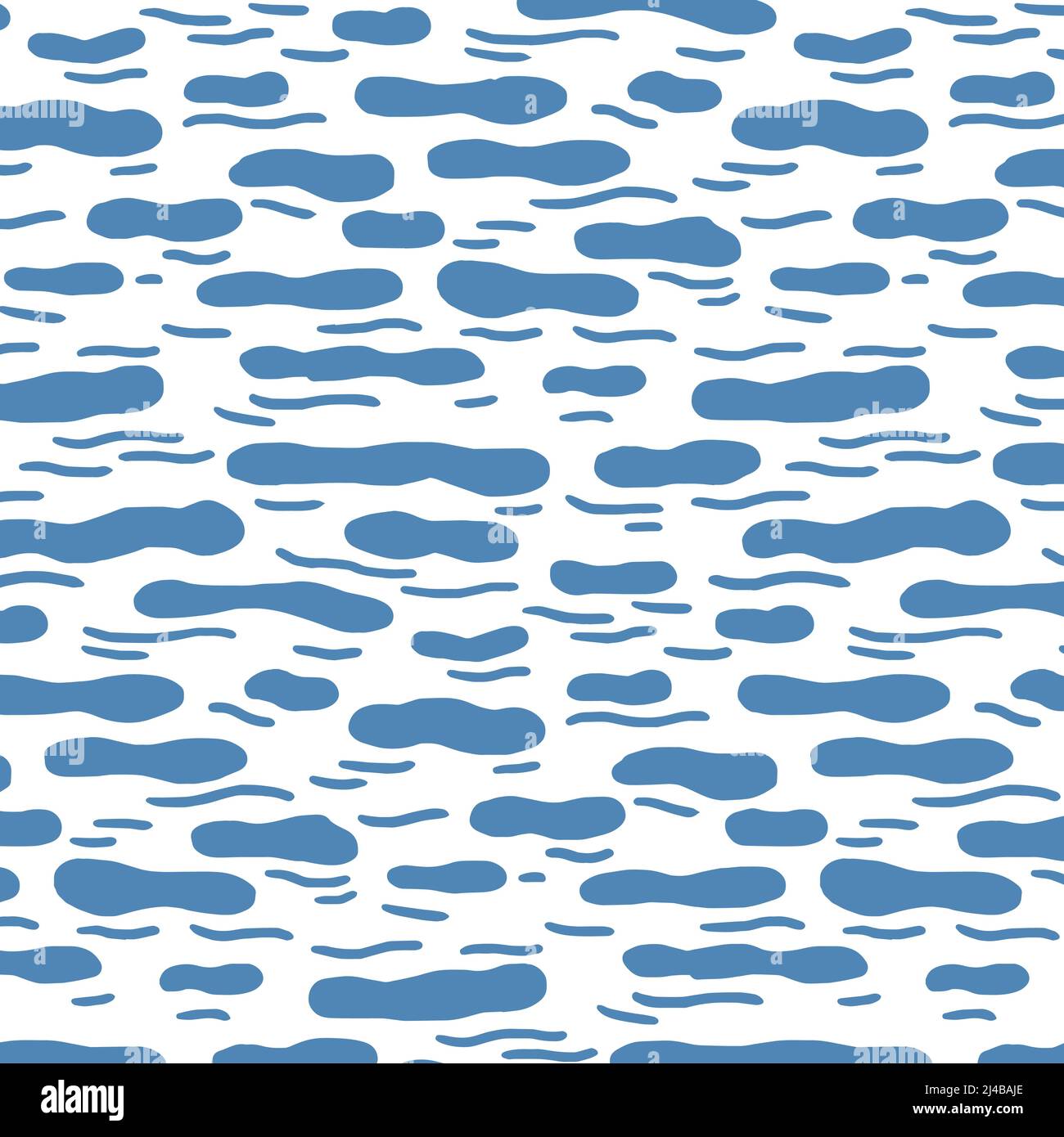 Hand drawn vector illustration of river pattern. Abstract doodle ...