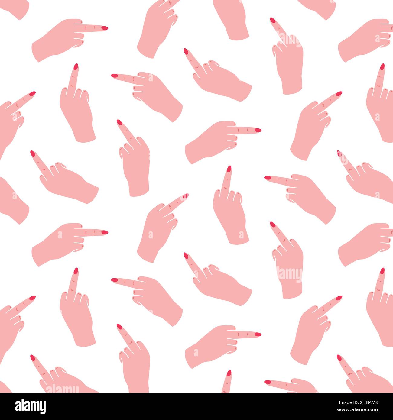 Hand drawn vector illustration of woman hand showing middle finger up ...