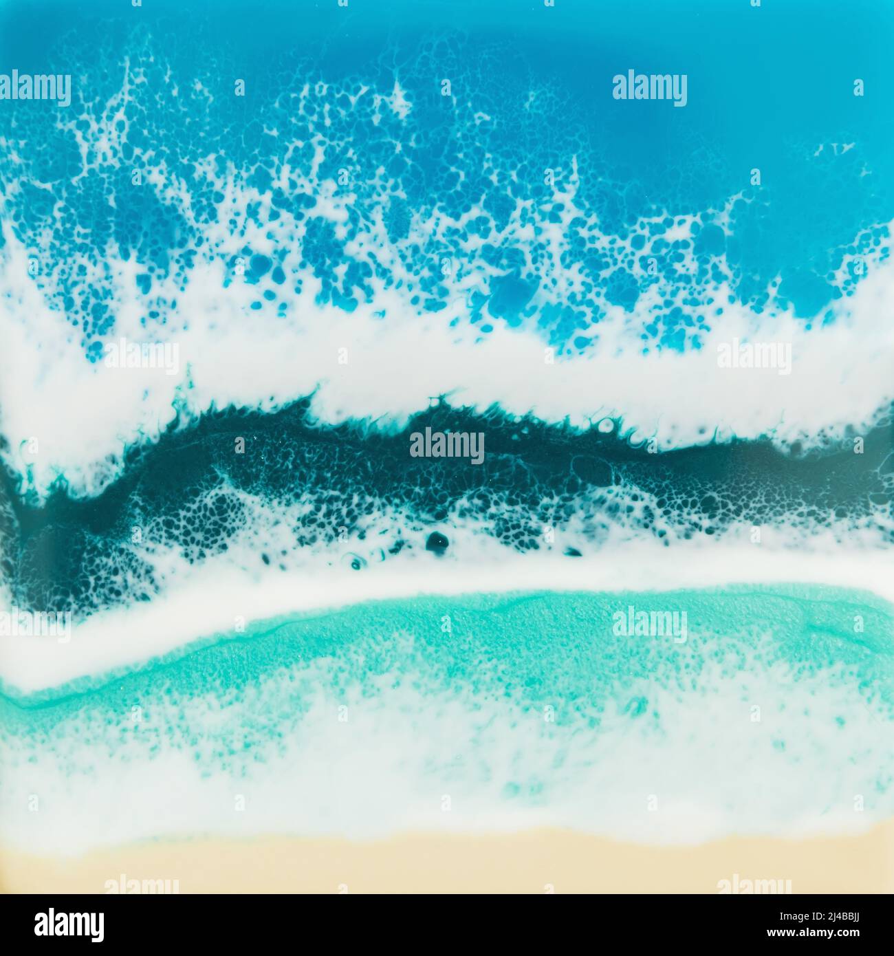 Resin art with bright turquoise colors. Epoxy effect background Stock ...