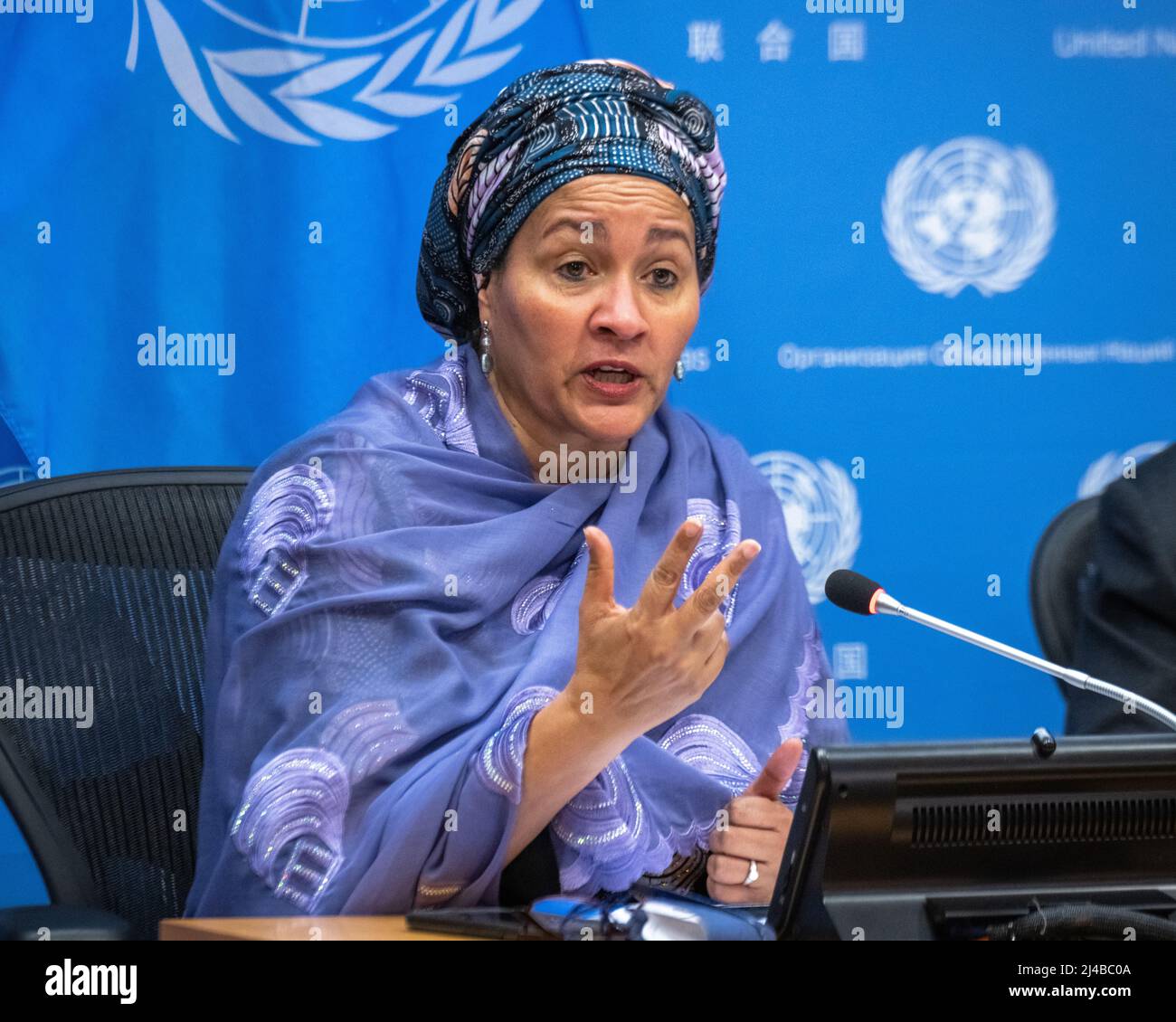 New York, USA. 13th Apr, 2022. United Nations UN Deputy Secretary ...