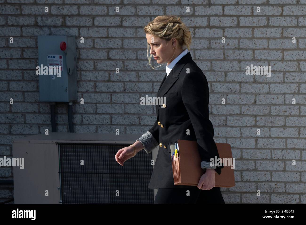 Fairfax, VA, USA. 13th Apr, 2022. Actor Amber Heard departs from the ...