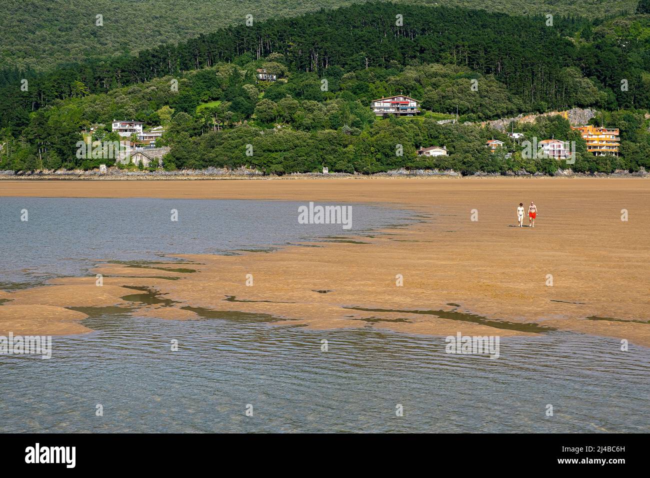 Laida beach in Urdaibai Biosphere Reserve, Biscay, Basque Country ...