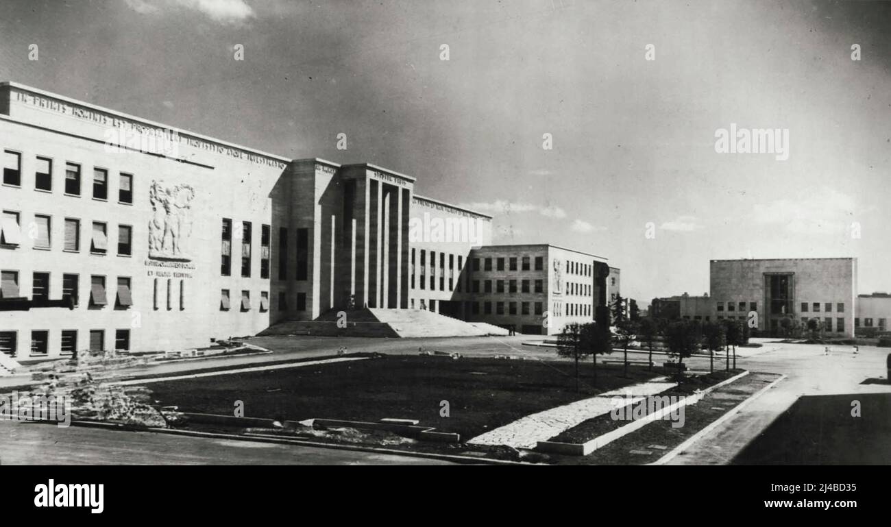 The New University City Of Rome - Some of the buildings abutting on the ...