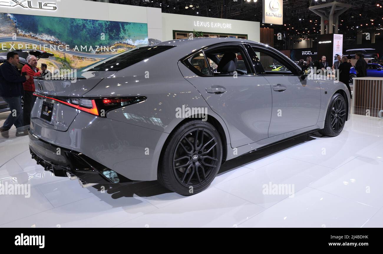 2022 Lexus IS 500 on display at the New York International Auto Show ...