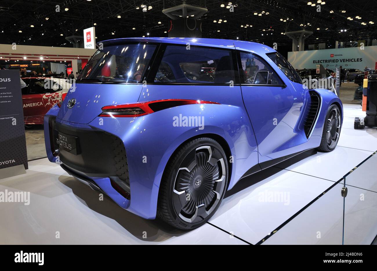 New York, USA. 13th Apr, 2022. Toyota Rhombus concept on display at the ...