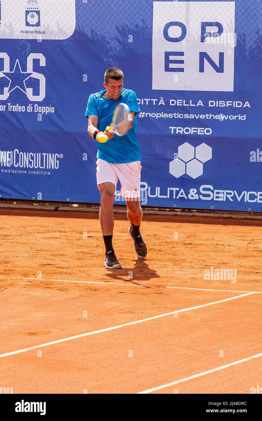 Barletta, Italy, 13th April, 2022 Nerman Fatic during Open Città della ...
