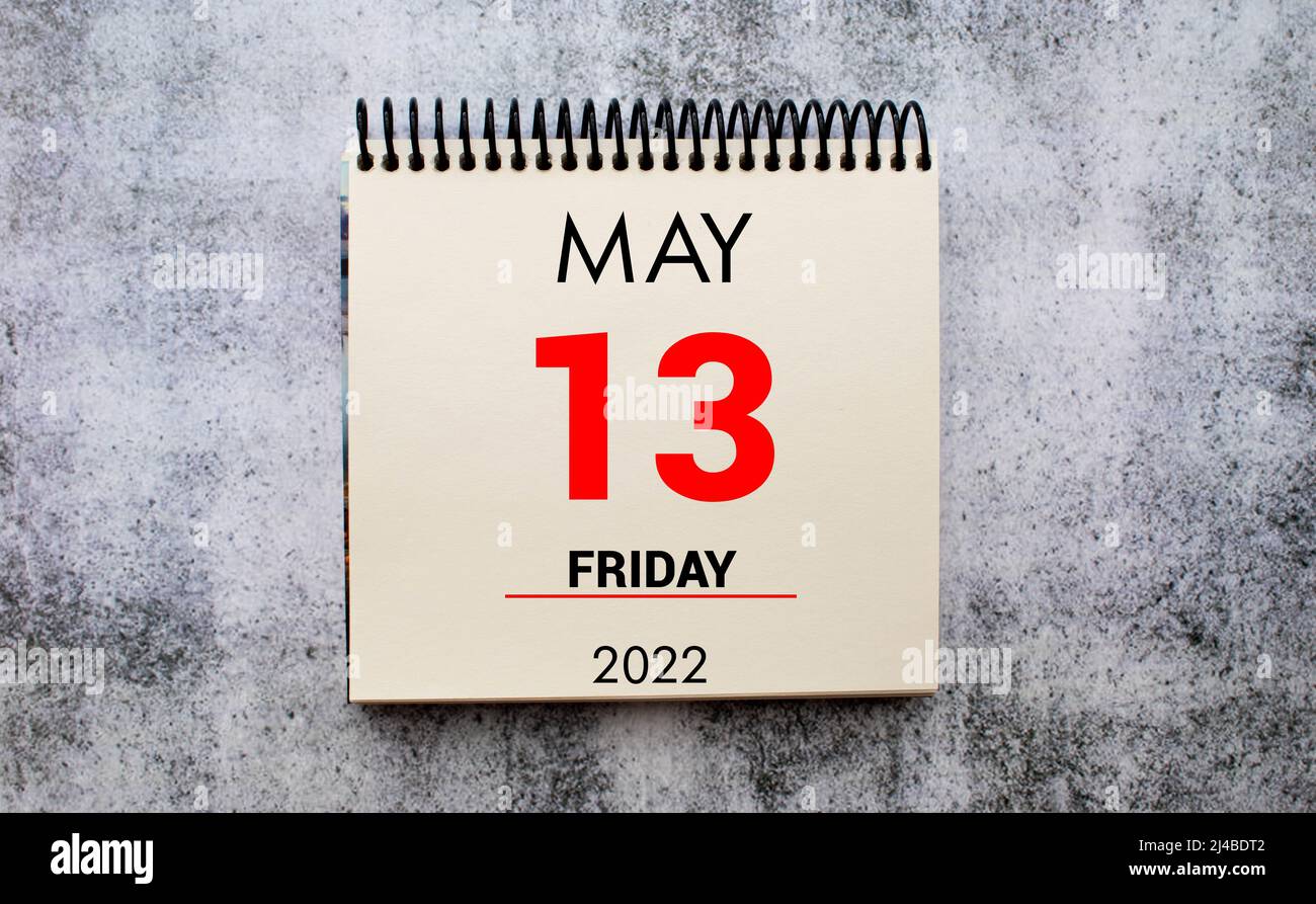 May 13 written on a calendar to remind you an important appointment ...