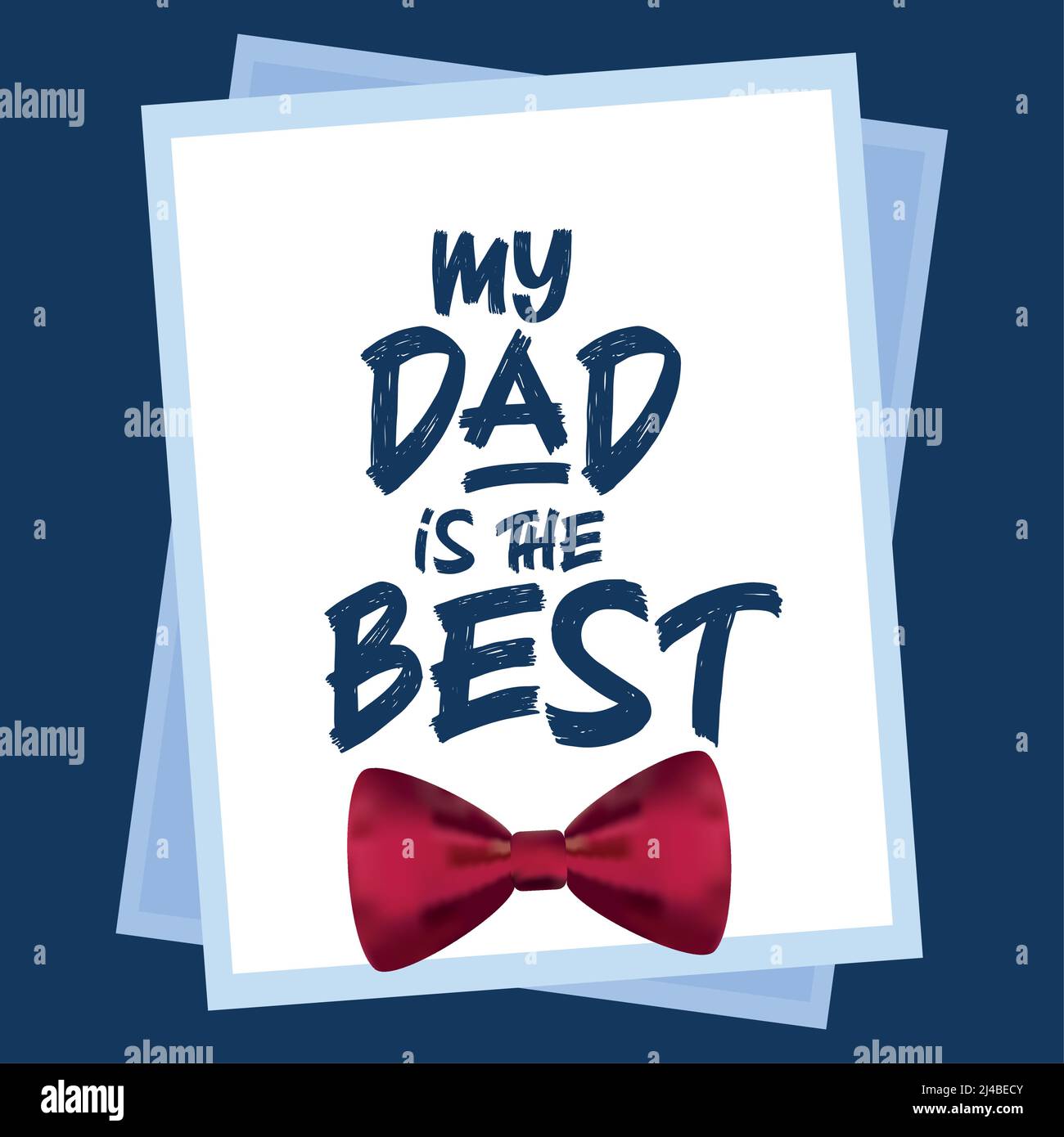 Dad is the best message with bowtie Father day template Vector Stock ...