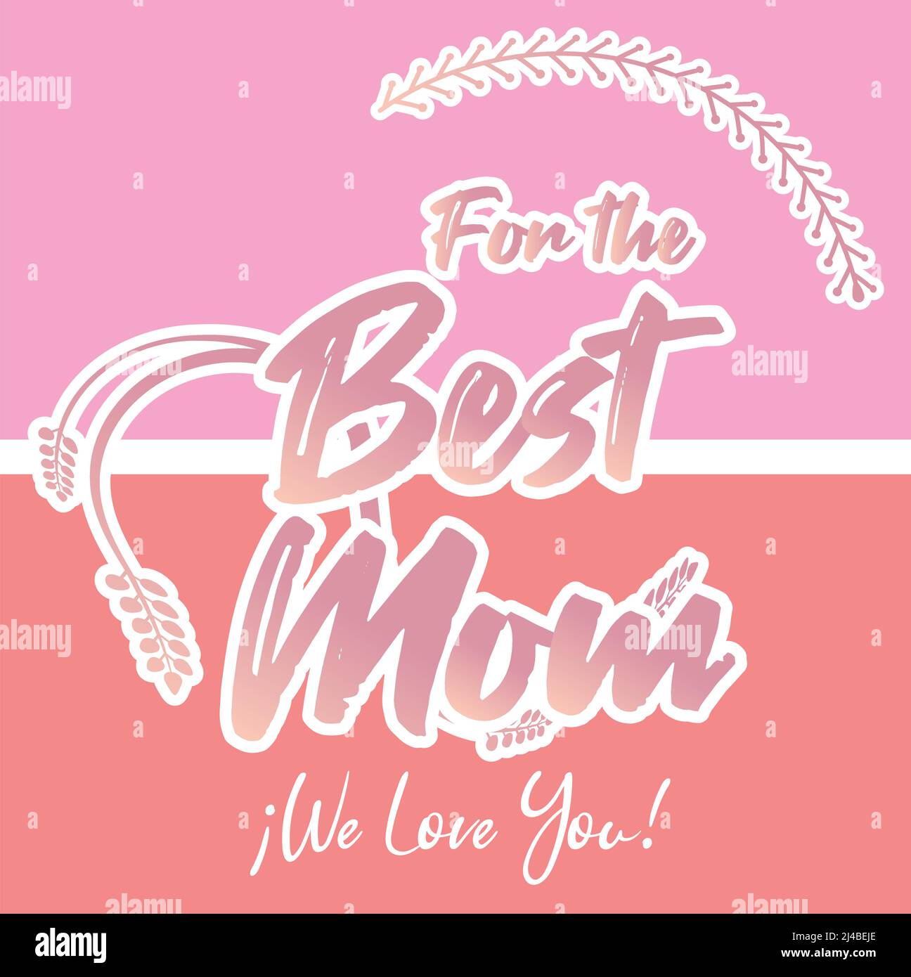 Colored best mom message on a card Happy mother day template Vector ...
