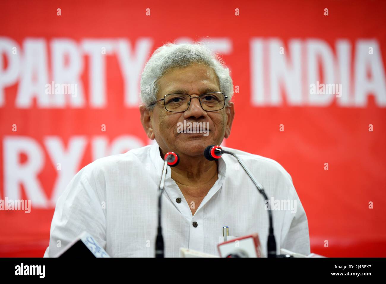 NEW DELHI, INDIA - APRIL 13: CPI(M) General Secretary Sitaram Yechury ...