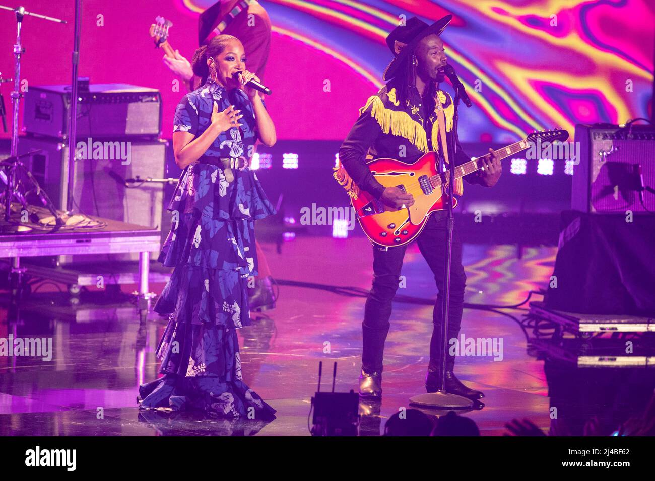 Nashville, Tenn. - April 11, 2022 Mikey Guyton and Eric Burton of the ...