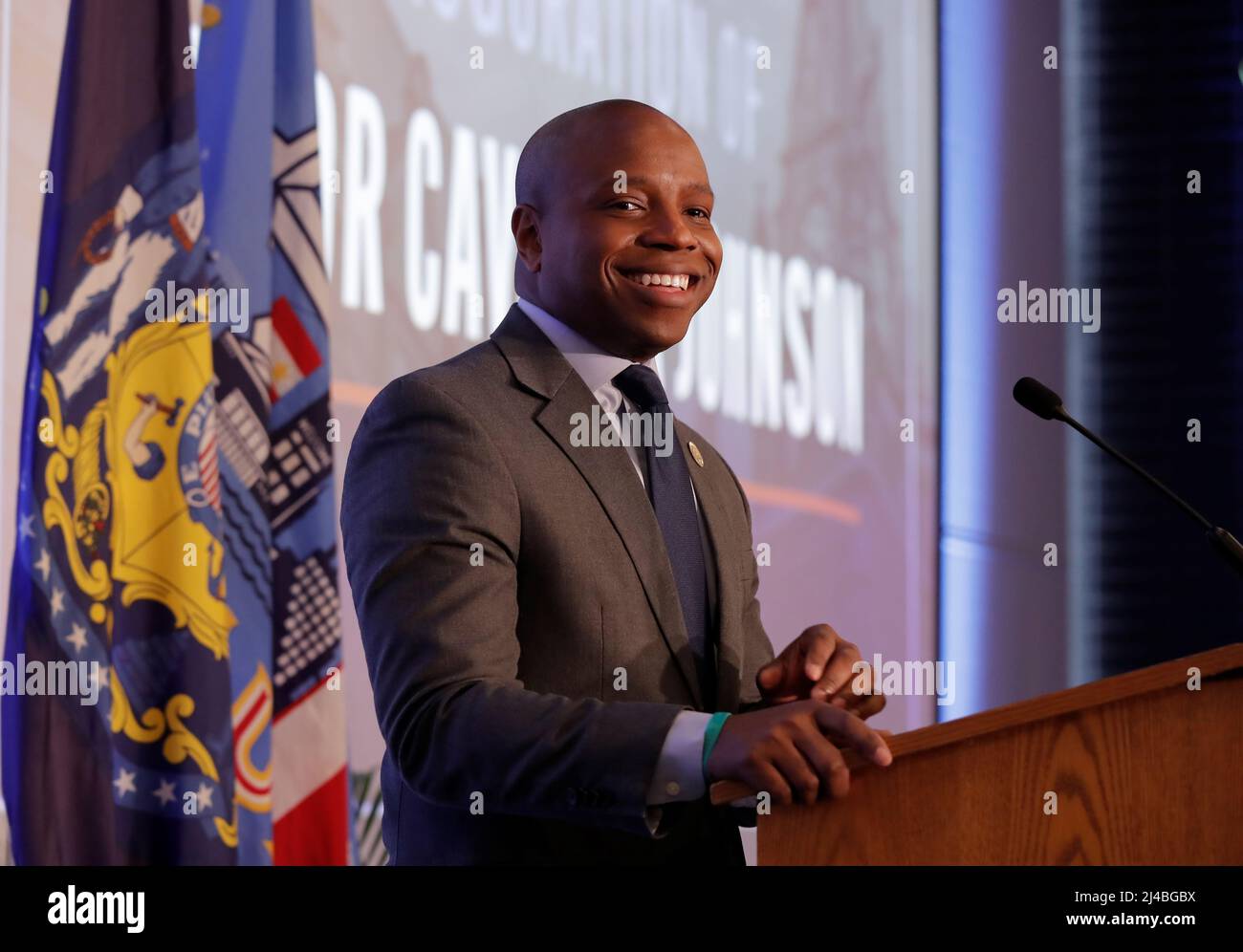 Milwaukee, Wisconsin, USA. 13th Apr, 2022. Milwaukee democratic mayor ...