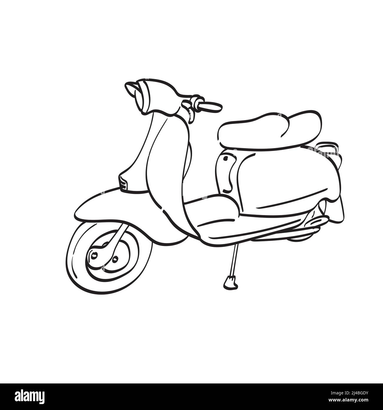 Vintage Vespa motorcycle illustration vector hand drawn isolated on ... Vintage Vespa motorcycle illustration vector hand drawn isolated on ...