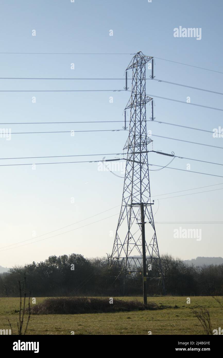 National Grid Power Pylons in UK Stock Photo - Alamy
