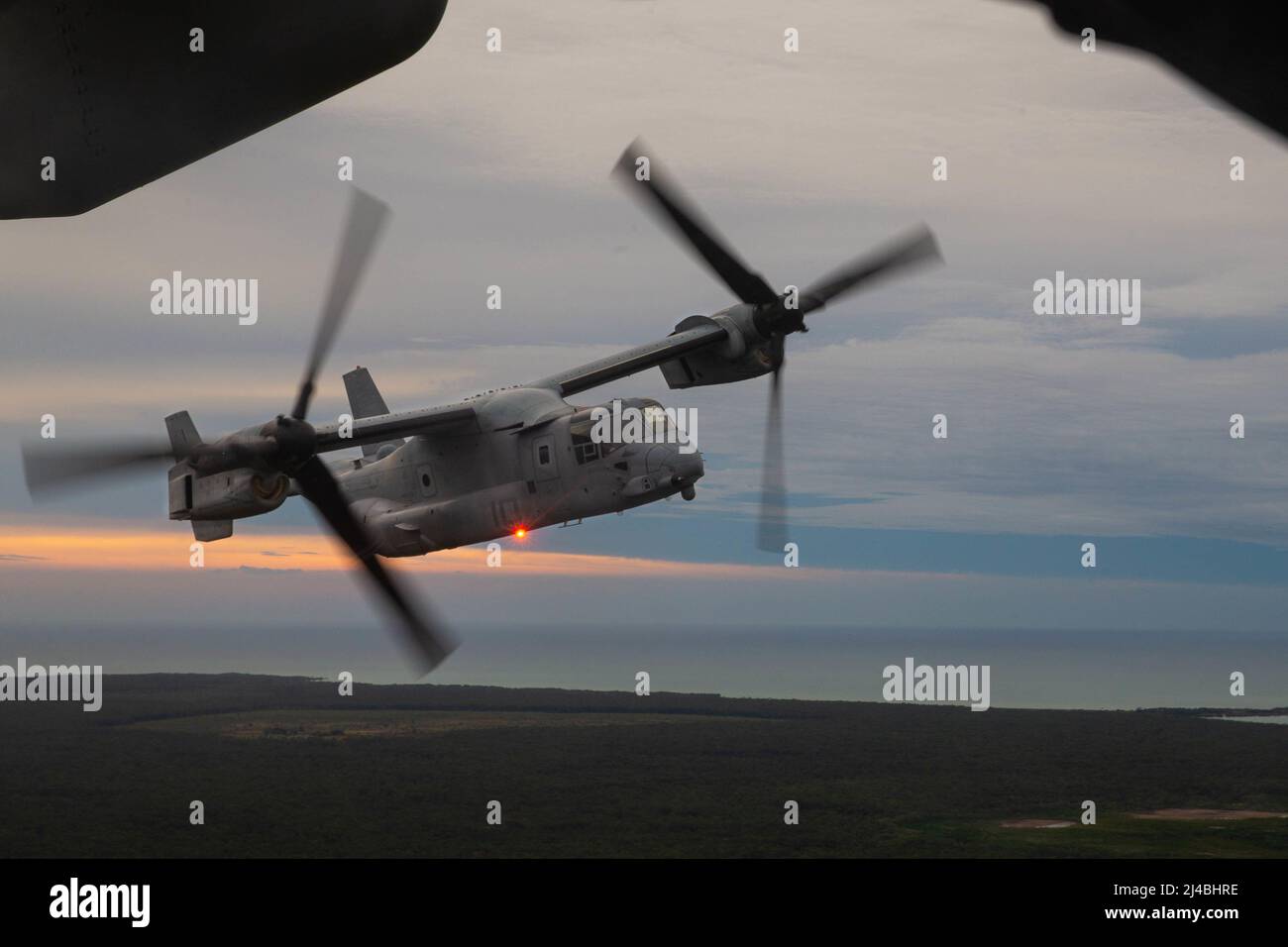 A U.S. Marine Corps MV-22 Osprey from Marine Medium Tiltrotor Squadron ...