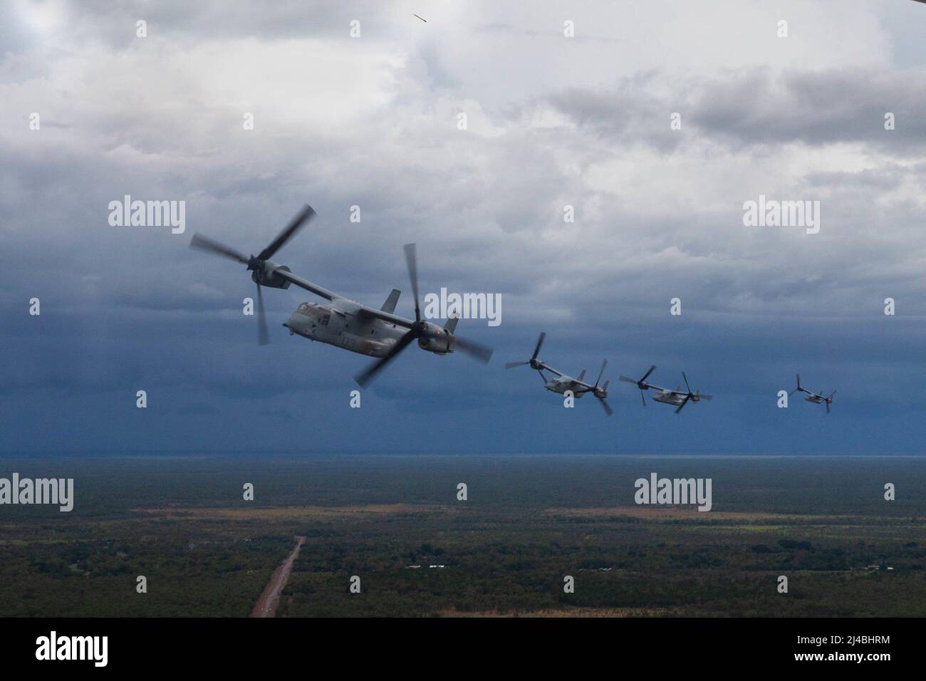 U.S. Marine Corps MV-22 Ospreys from Marine Medium Tiltrotor Squadron ...