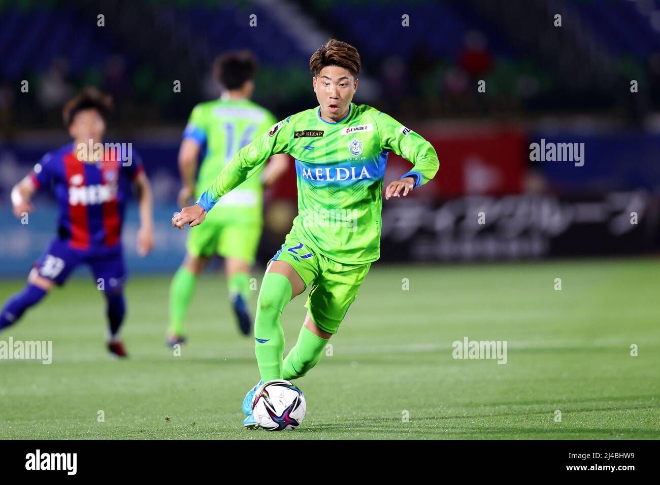 Lemongas Stadium Hiratsuka, Kanagawa, Japan. 13th Apr, 2022. Masaki ...