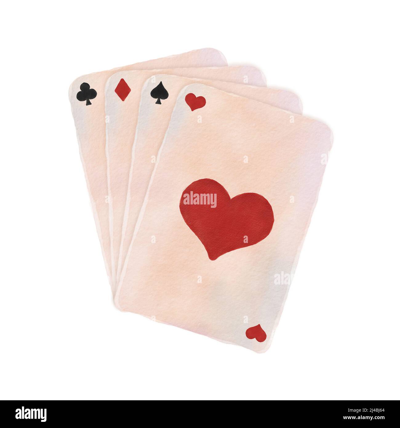 Set of playing cards isolated on white background Stock Photo - Alamy