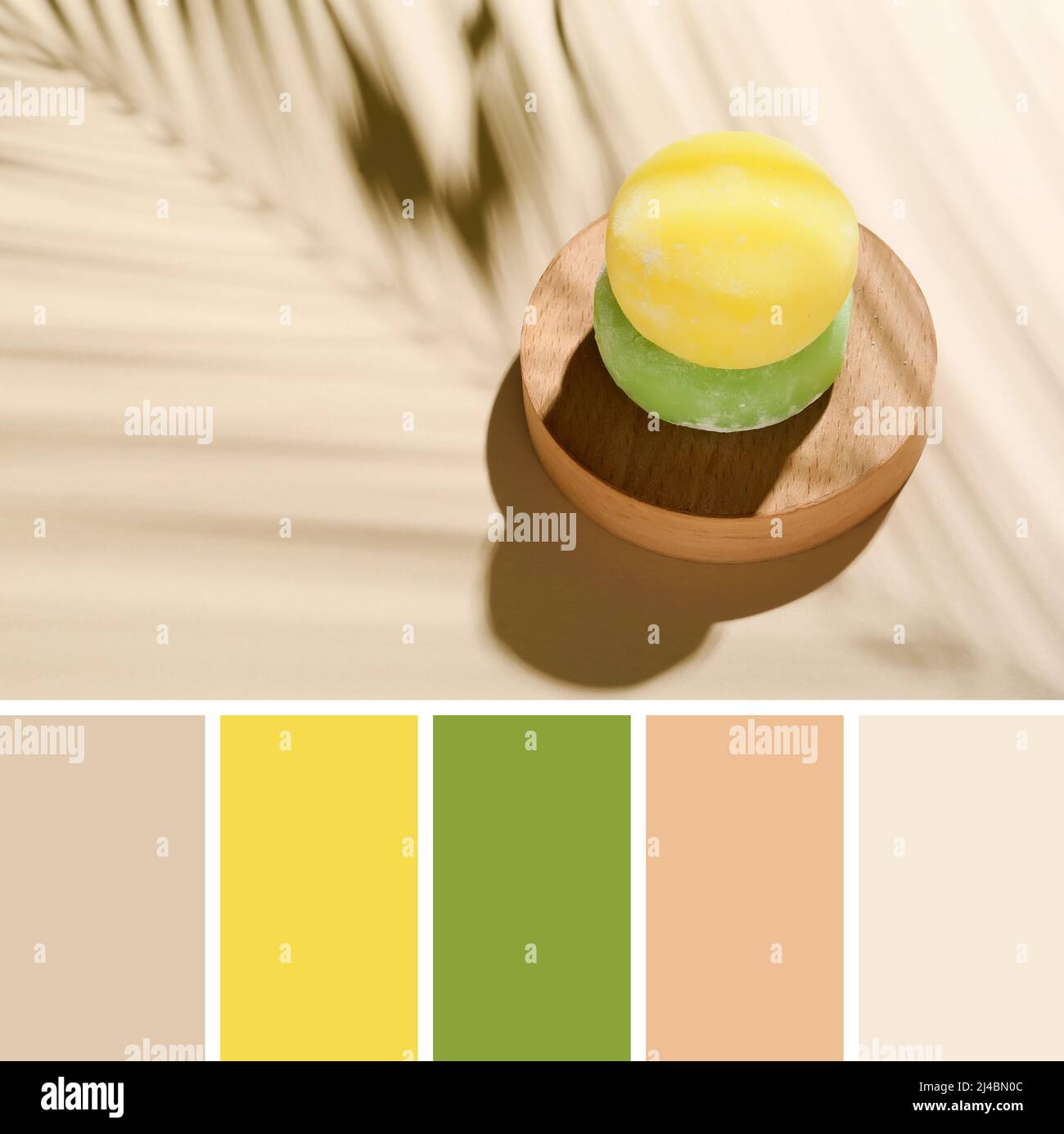 Board with delicious mochi on light background. Different color samples ...