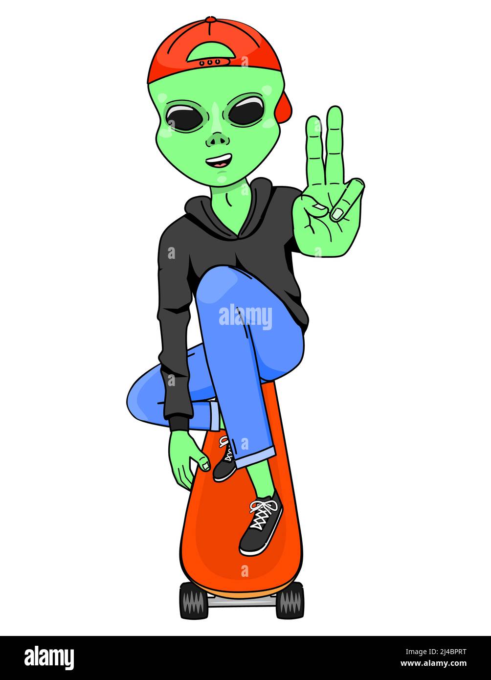 Smiling alien Cut Out Stock Images & Pictures - Alamy