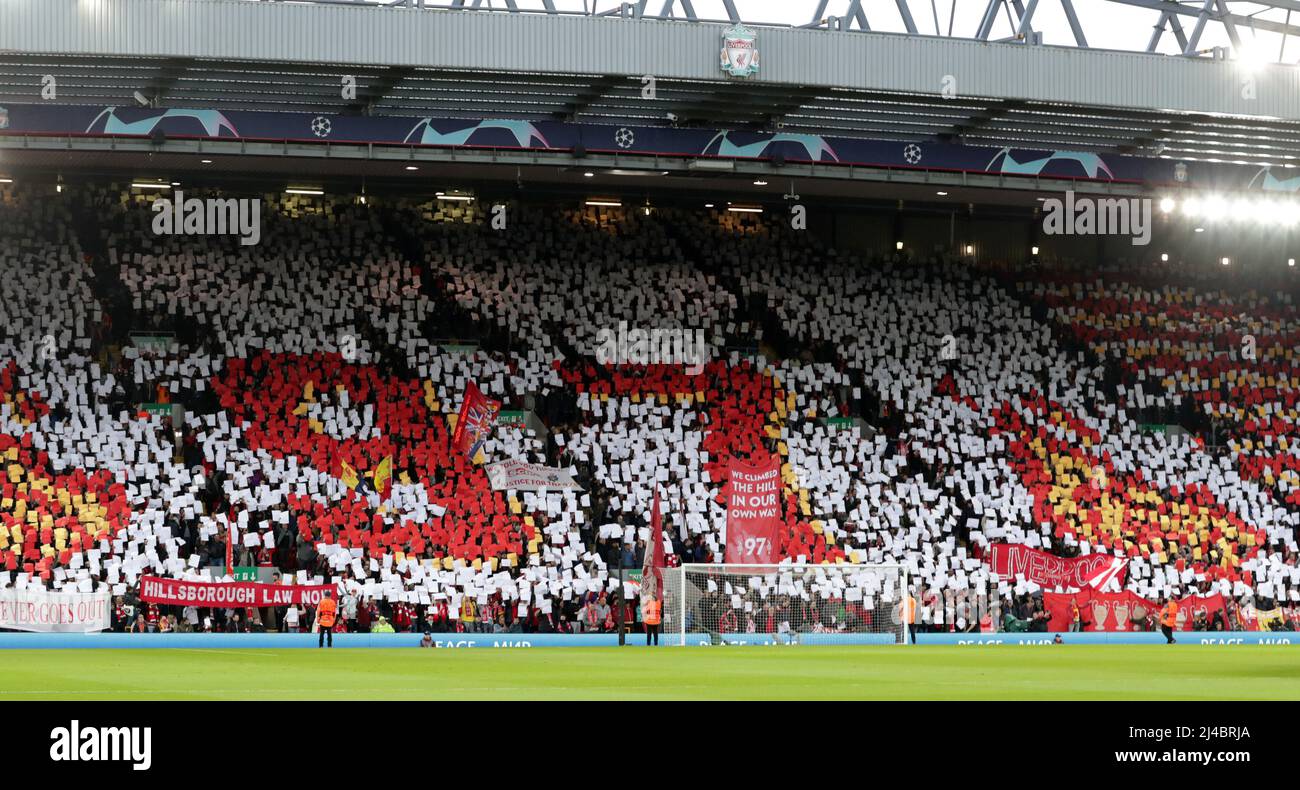 Anfield, Liverpool, UK. 13th Apr, 2022. Champions League football ...