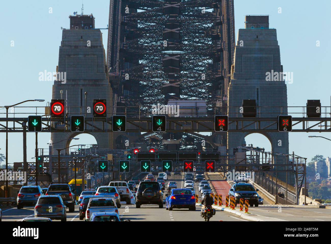 Traffic on Sydney Harbour Bridge in Sydney, NSW, Australia Stock Photo ...