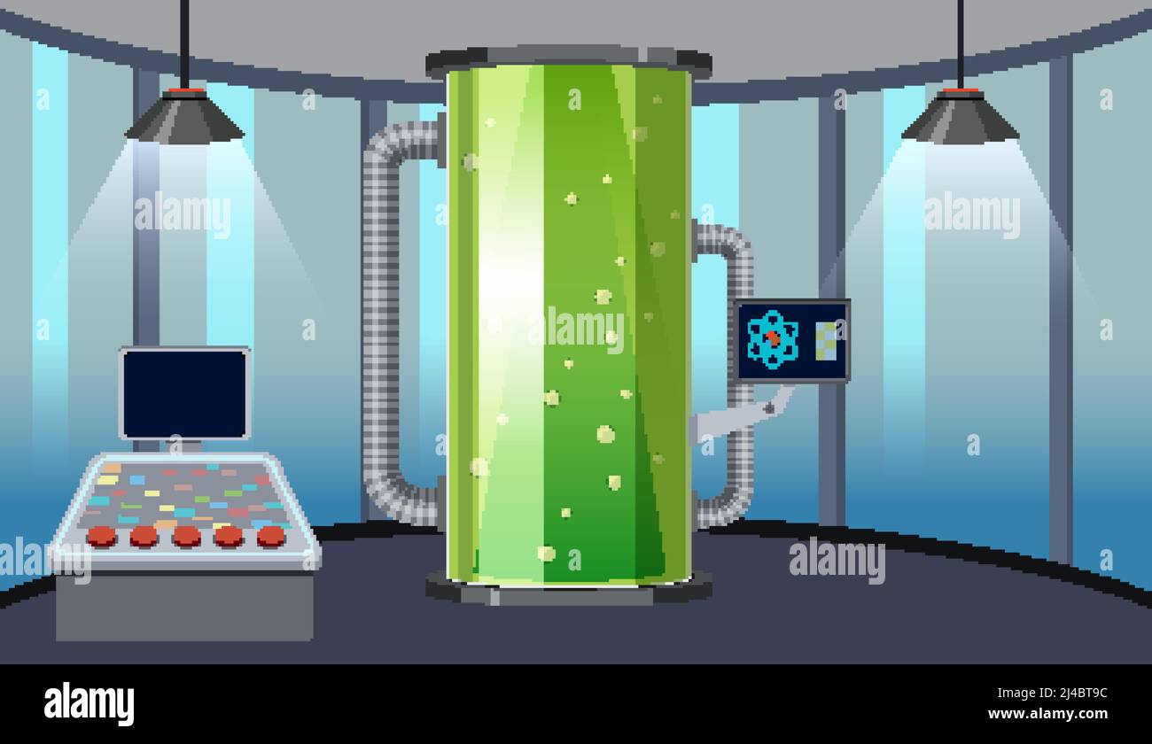 Science laboratory room for chemical experiments illustration Stock ...