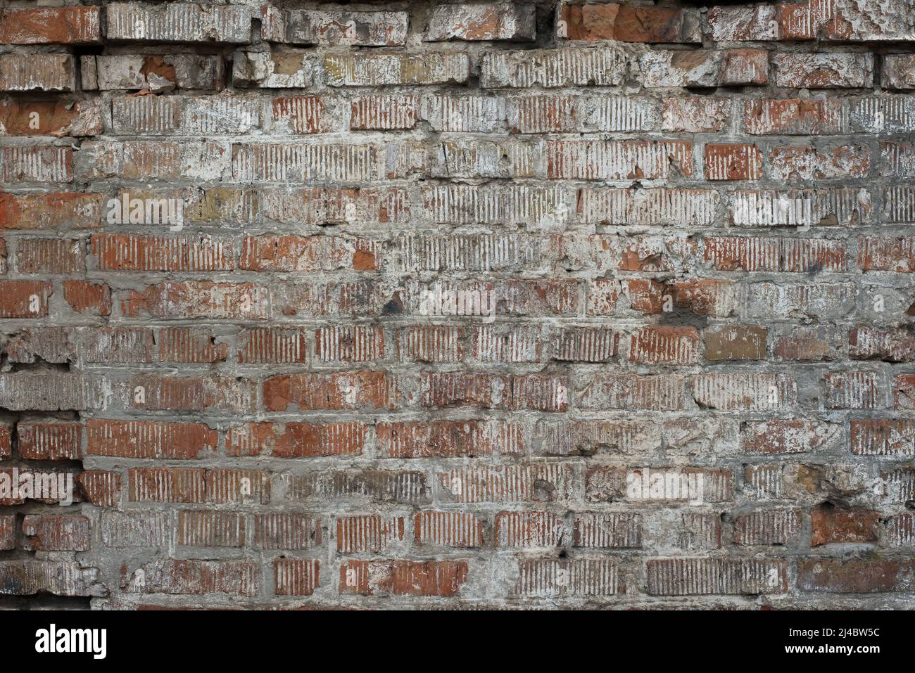 Texture of the destroyed brick wall Stock Photo - Alamy