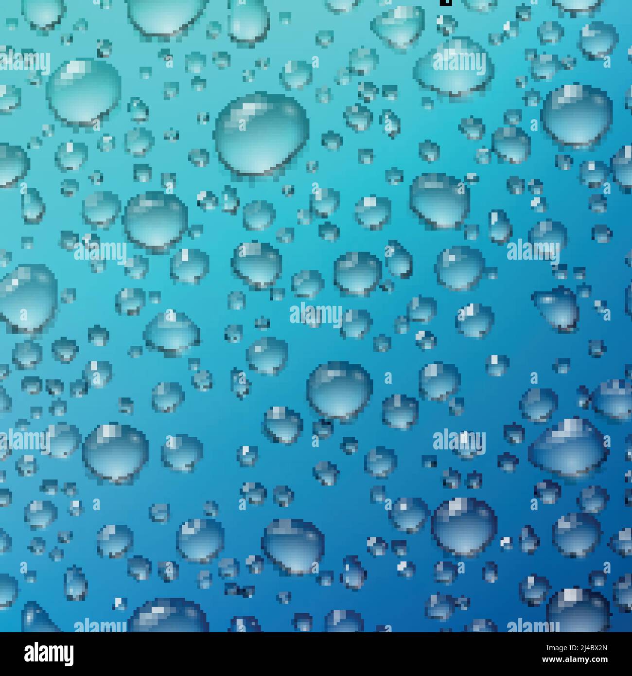 Water drops seamless realistic circle raindrop images of different size ...