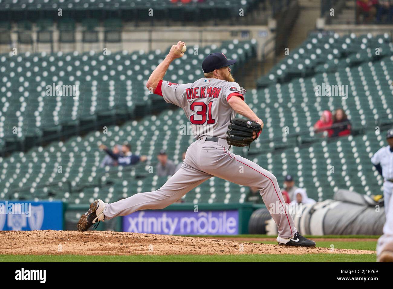 April 13 2022: Boston pitcher Jake Diekman (31) throws a pitch during ...