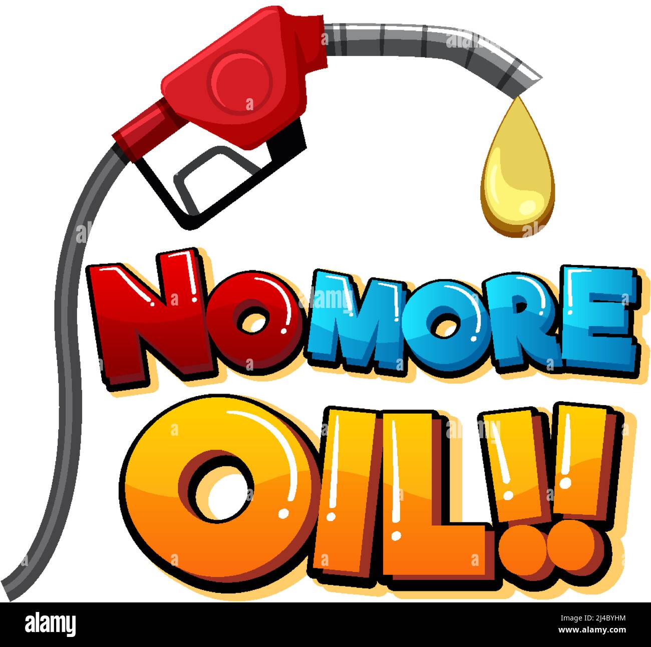 No more oil cartoon word logo design illustration Stock Vector Image ...