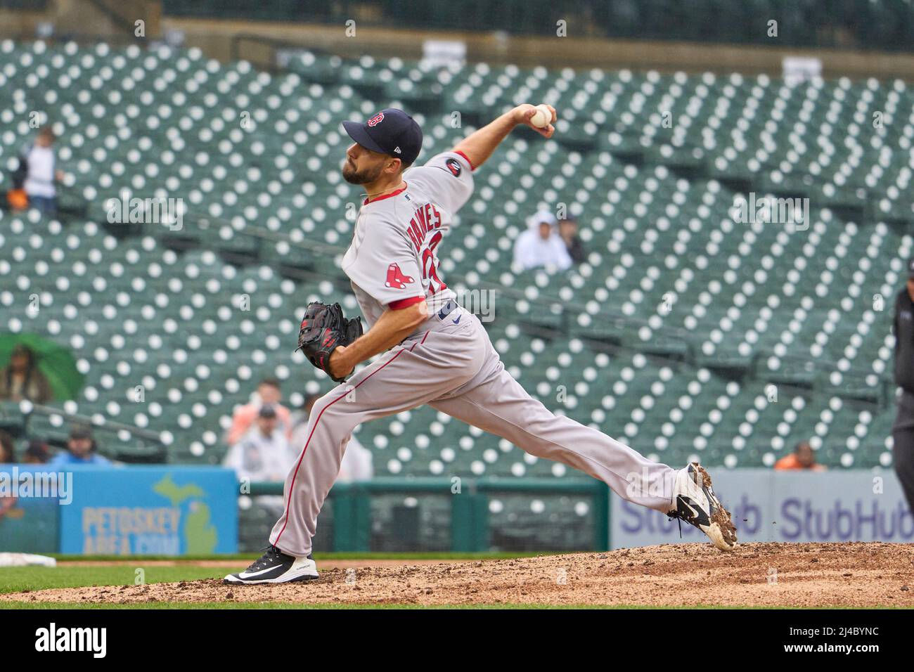 April 13 2022: Boston pitcher Matt Barnes (32) throws a pitch during ...