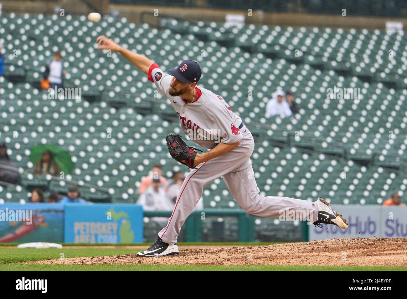 April 13 2022: Boston pitcher Matt Barnes (32) throws a pitch during ...