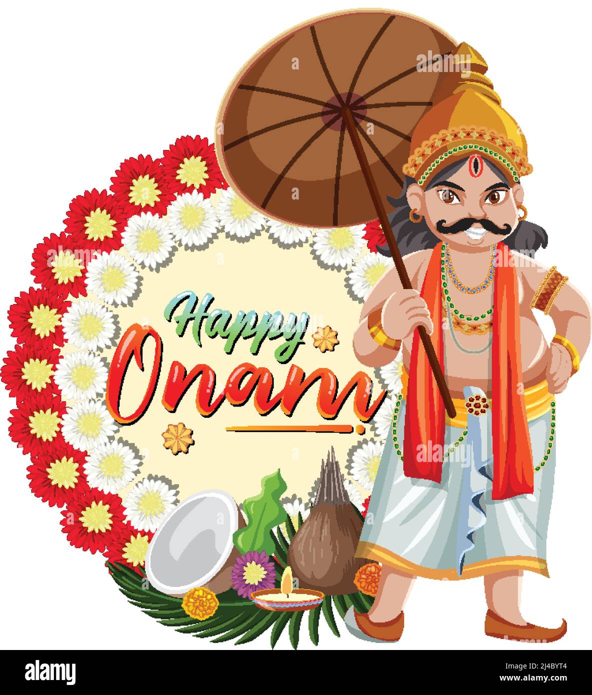 Onam Hindu harvest festival poster illustration Stock Vector Image ...