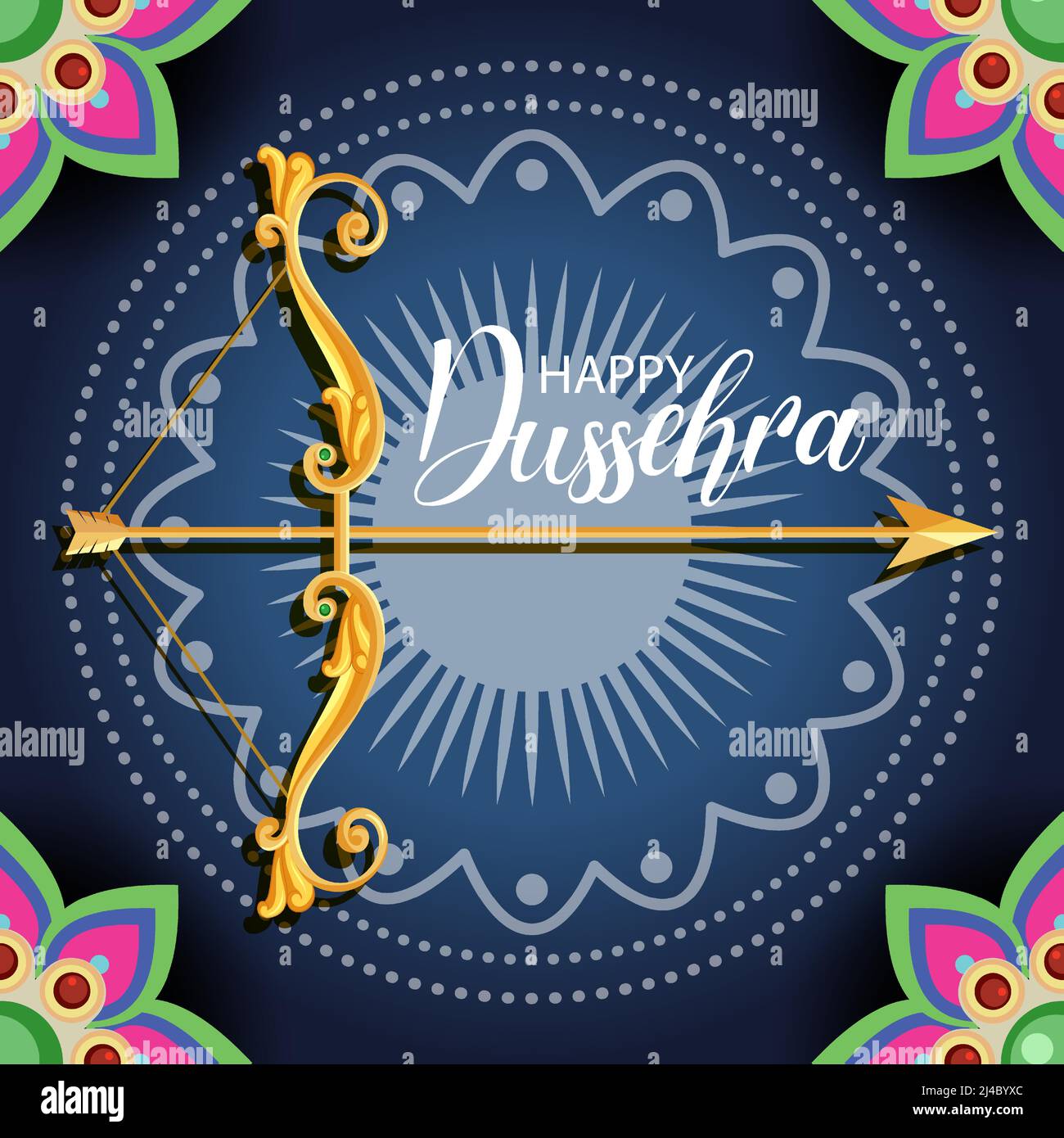 Happy Dussehra festival poster design illustration Stock Vector Image ...
