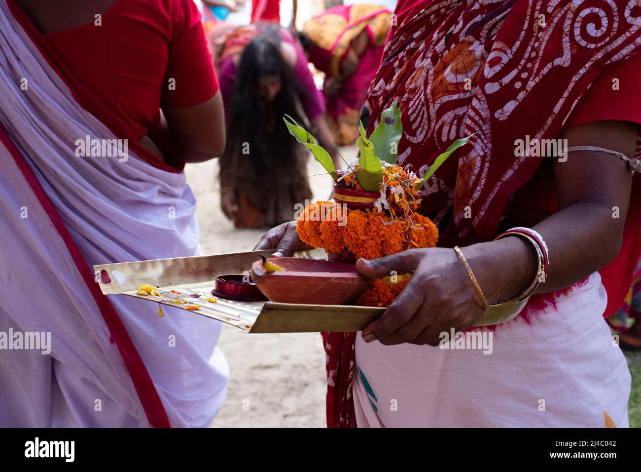 Canning, India. 10th Apr, 2022. The Harisava kirtan is being celebrated ...