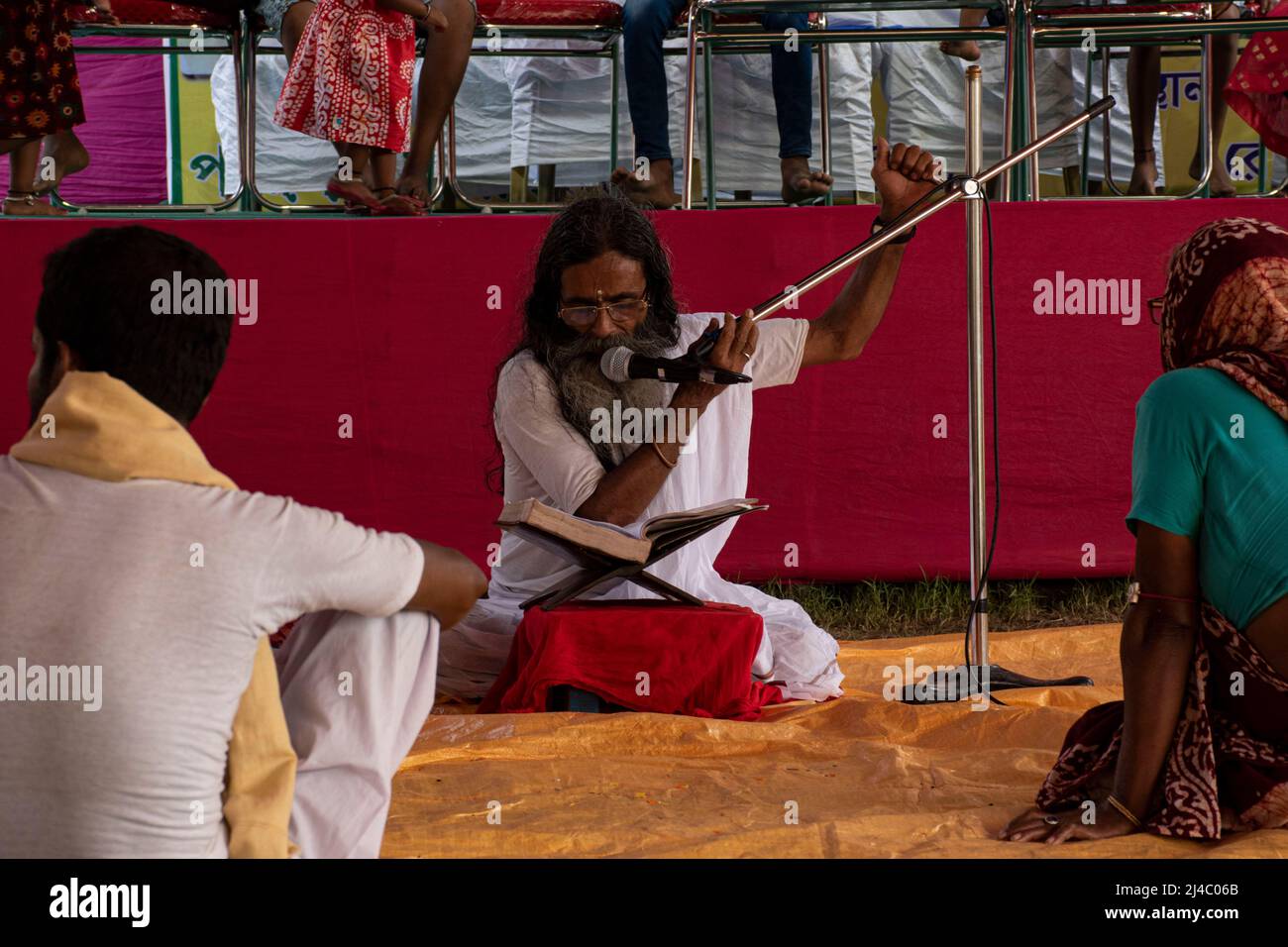 Canning, India. 10th Apr, 2022. The Harisava kirtan is being celebrated ...
