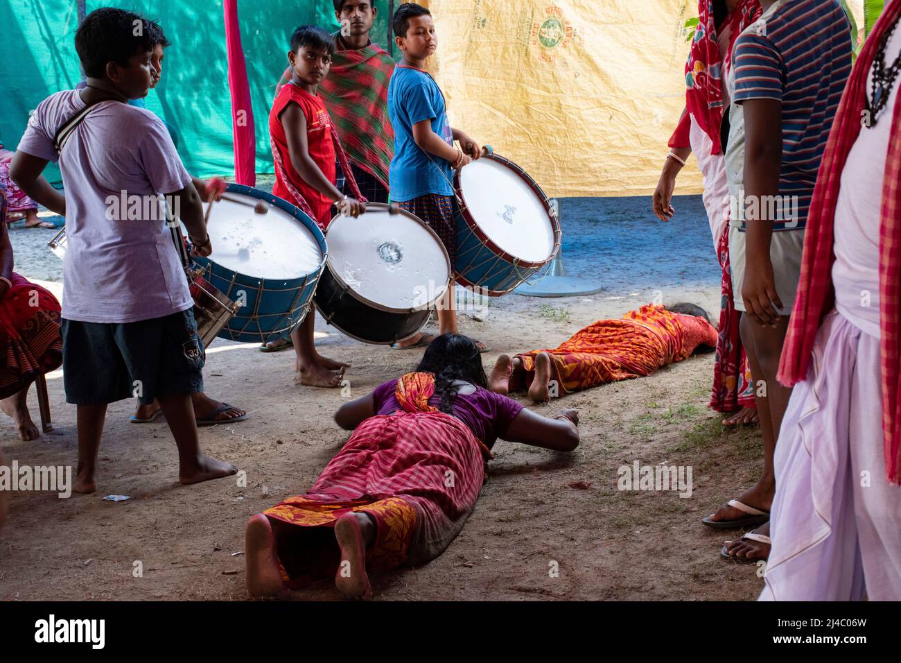 Canning, India. 10th Apr, 2022. The Harisava kirtan is being celebrated ...