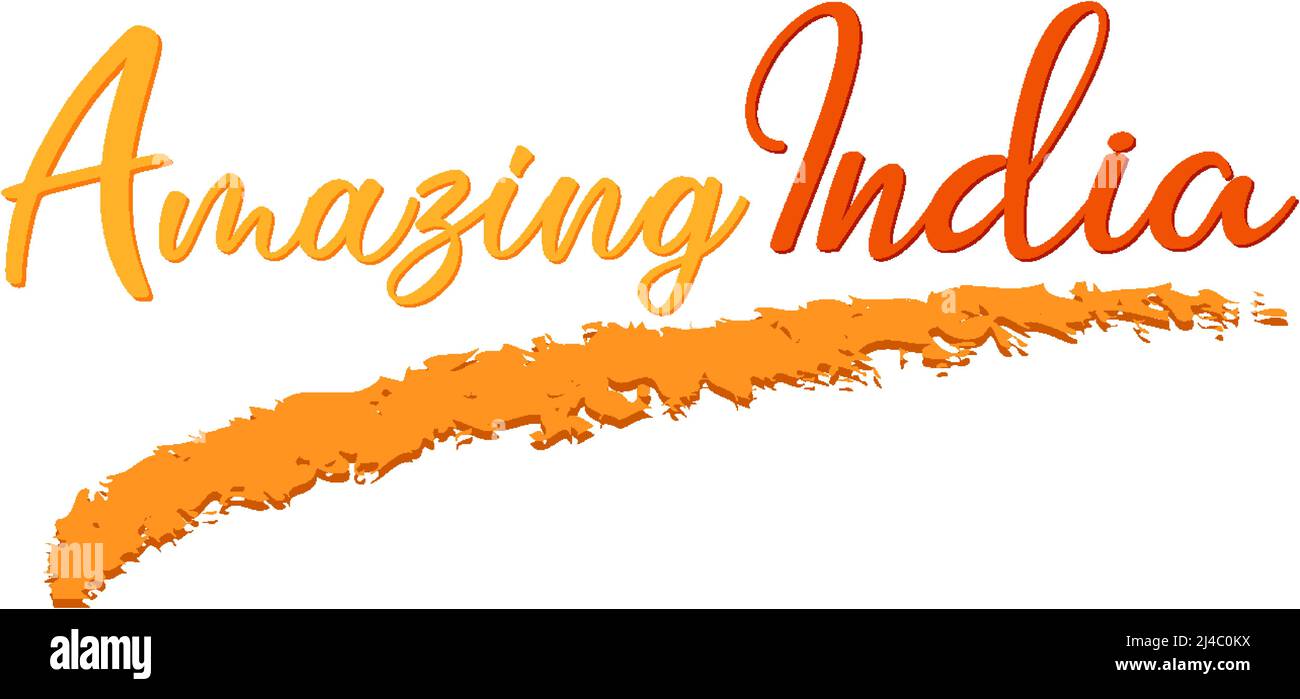 Amazing India lettering logo illustration Stock Vector Image & Art - Alamy