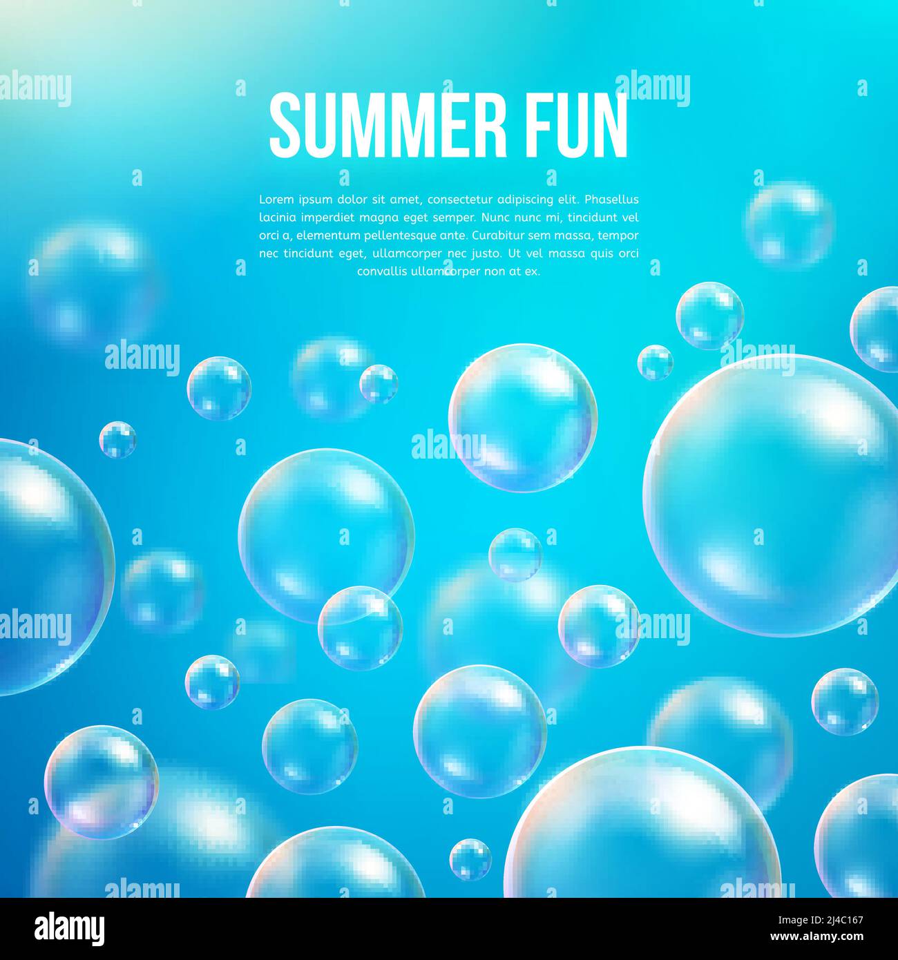 Abstract soap bubbles vector background. Transparent circle, sphere ...