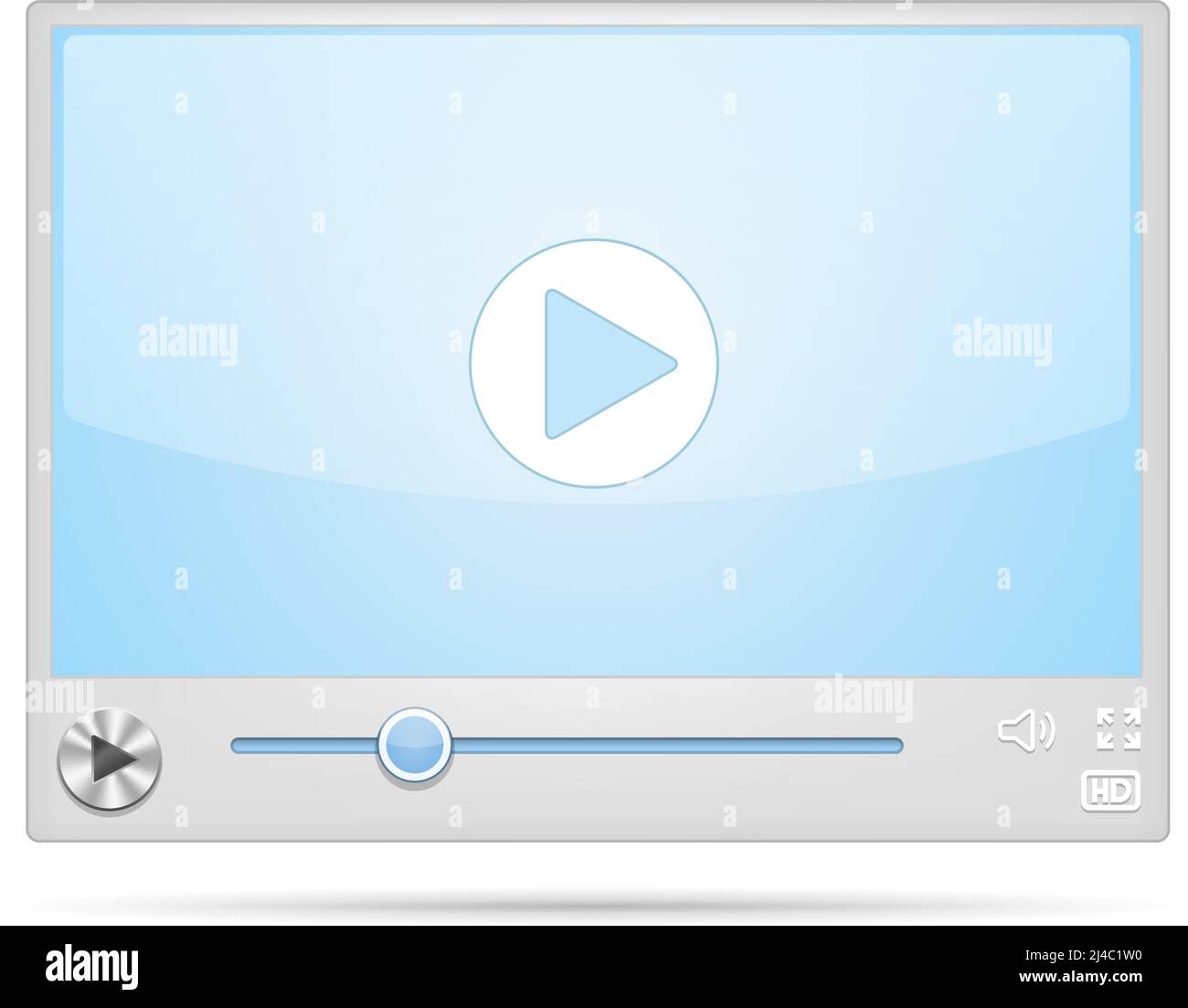 New Cool Video Player skin. Vector illustration. EPS10 opacity Stock ...