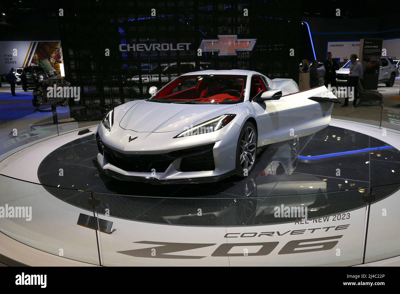 New 2023 Chevrolet Corvette Z06 on display at the 2022 New York International Auto Show at the ...