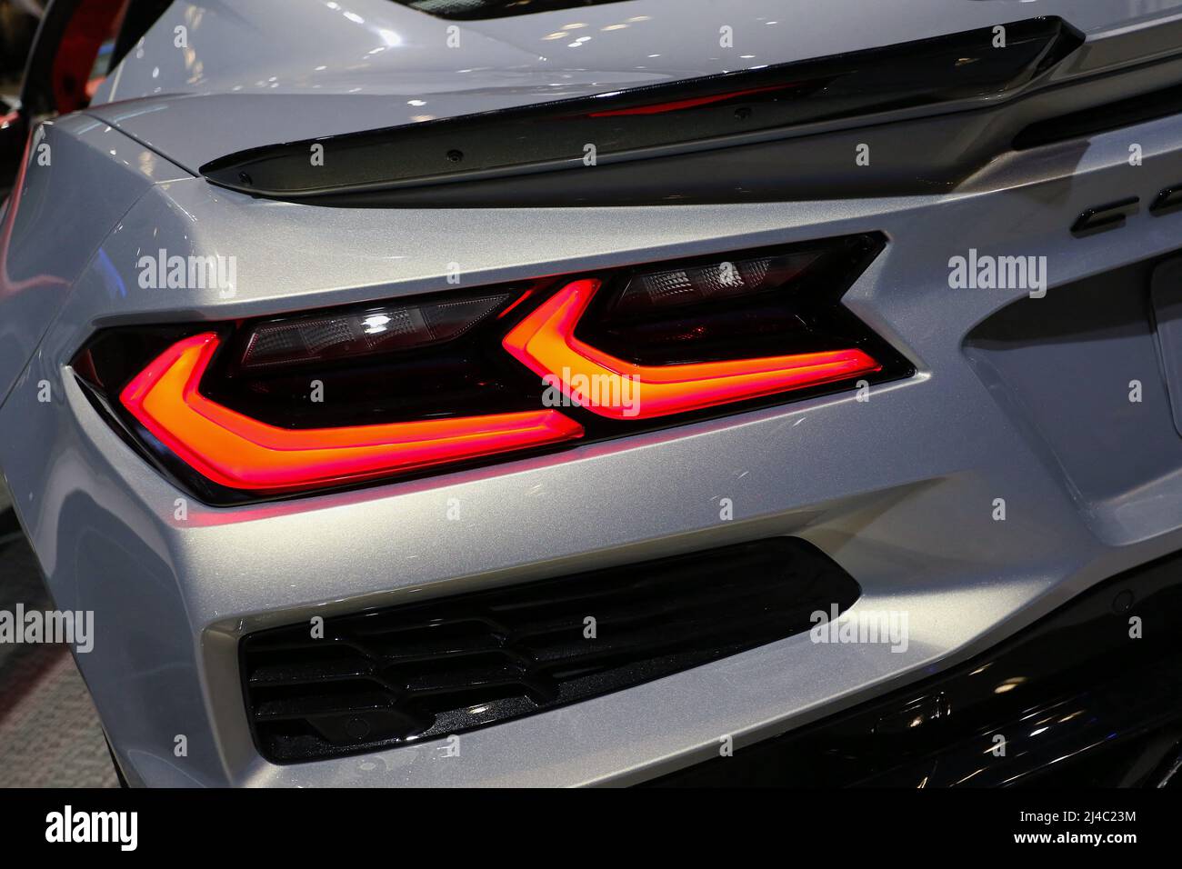 New 2023 Chevrolet Corvette Z06 on display at the 2022 New York International Auto Show at the ...